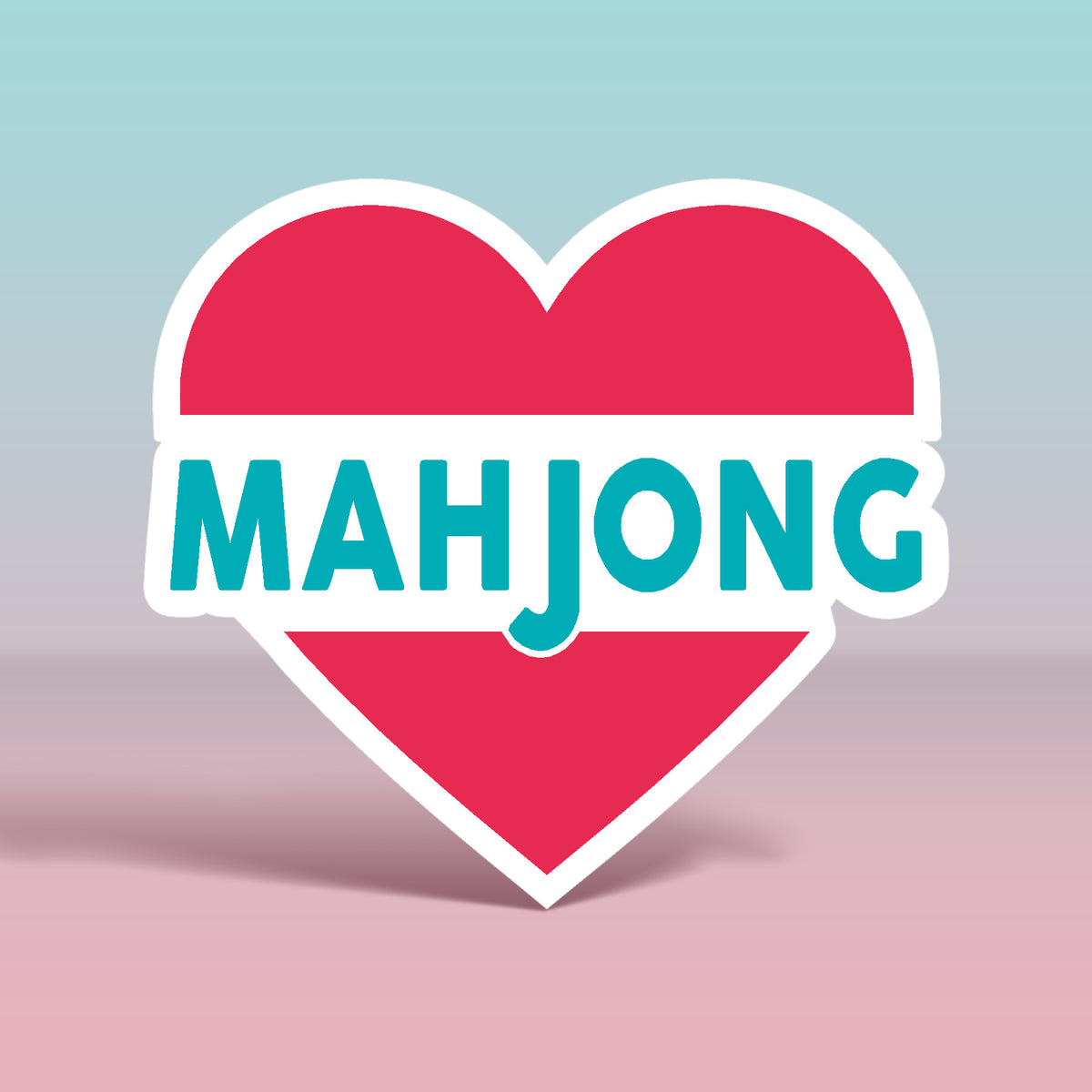 MAHJONG HEART - MAH001MG | High-Quality Magnets – Peels Good LLC
