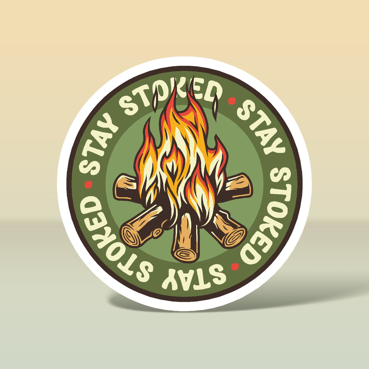 STAY STOKED FIRE - STK005 | High-Quality Stickers – Peels Good LLC